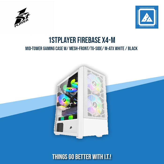 1STPLAYER FIREBASE X4-M GAMING CASE (WHITE) – BlueArm Computer Store