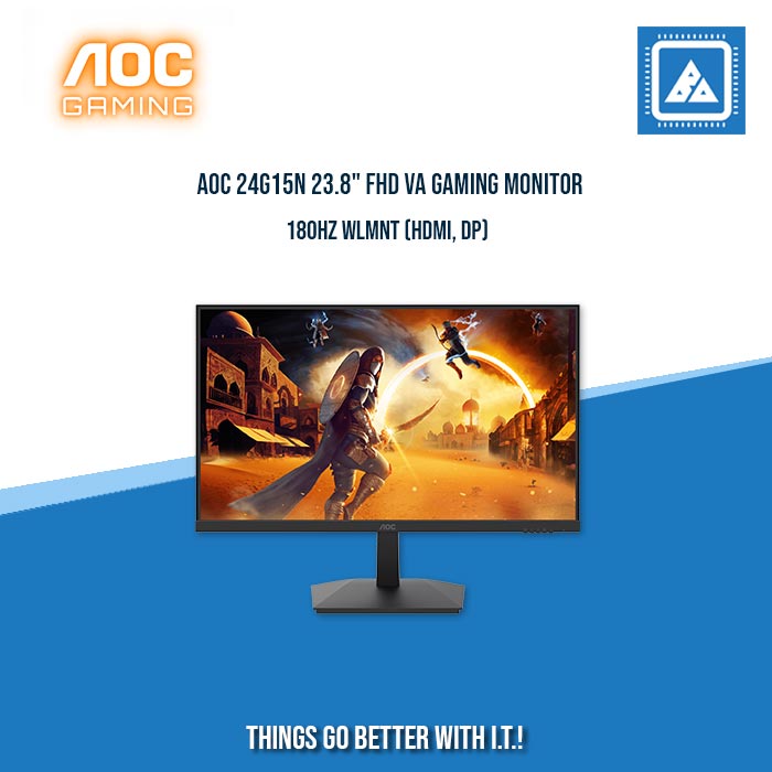 AOC 24G15N 23.8" FHD VA GAMING MONITOR 180HZ WLMNT (HDMI, DP) – BlueArm Computer Store
