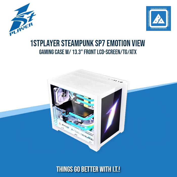 1STPLAYER STEAMPUNK SP7 EMOTION VIEW GAMING CASE W/ 13.3" FRONT LCD-SC – BlueArm Computer Store