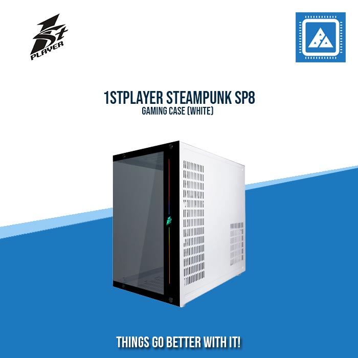 1STPLAYER STEAMPUNK SP8 GAMING CASE (WHITE) – BlueArm Computer Store