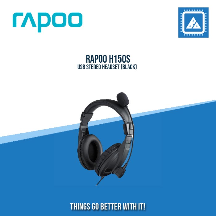 RAPOO H150S USB STEREO HEADSET (BLACK) – BlueArm Computer Store