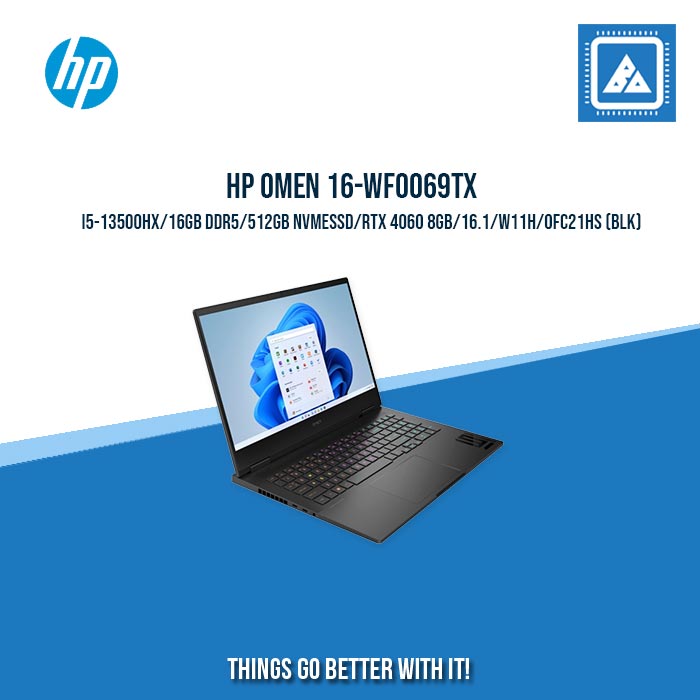 HP OMEN 16-WF0069TX i5-13500HX/16GB DDR5/512GB NVMeSSD/RTX 4060 8GB ...