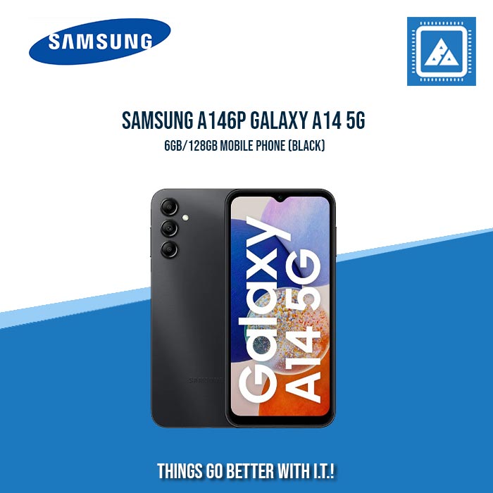 SAMSUNG A146P GALAXY A14 5G 6GB/128GB MOBILE PHONE (BLACK) – BlueArm ...