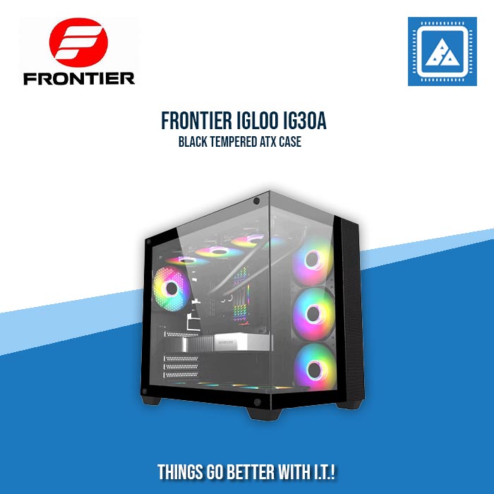 FRONTIER IGLOO IG30A BLACK TEMPERED ATX CASE – BlueArm Computer Store