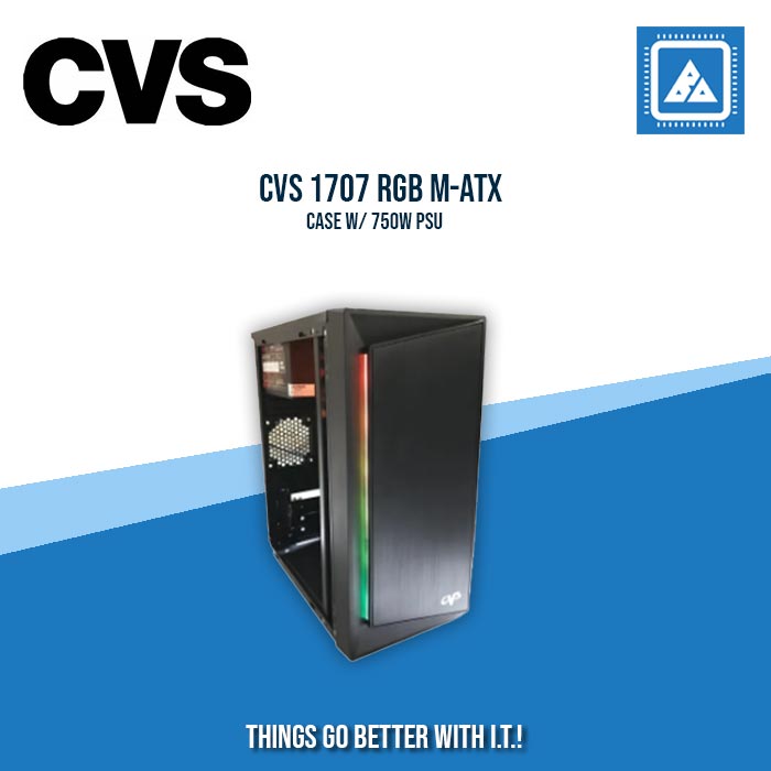 CVS 1707 RGB M-ATX CASE W/ 750W PSU – BlueArm Computer Store