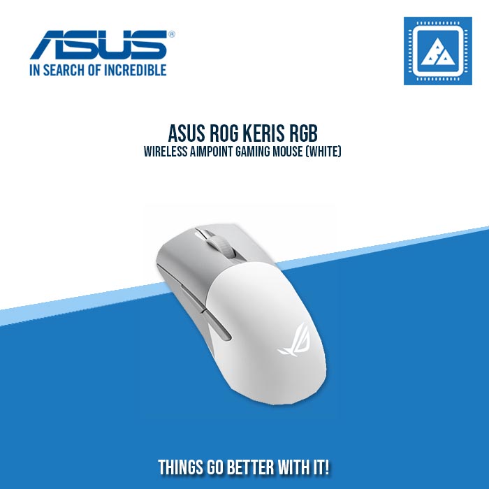 ASUS ROG KERIS RGB WIRELESS AIMPOINT GAMING MOUSE (WHITE) – BlueArm ...