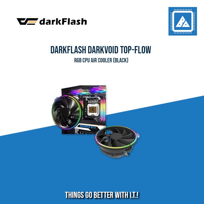 DARKFLASH DARKVOID TOP-FLOW RGB CPU COOLER (BLACK) – BlueArm Computer Store