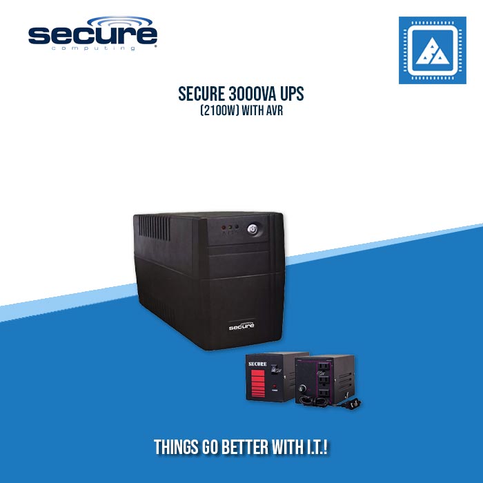 SECURE 3000VA UPS (2100W) WITH AVR – BlueArm Computer Store