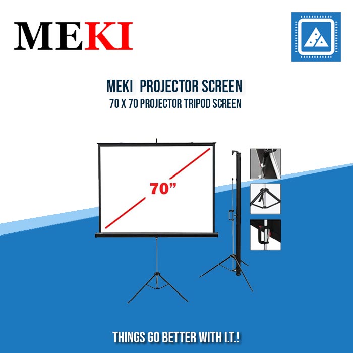 MEKI 70″ X 70″ PROJECTOR TRIPOD SCREEN – BlueArm Computer Store MEKI 70″ X 70″ PROJECTOR TRIPOD SCREEN – BlueArm Computer Store