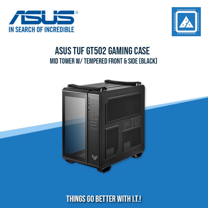 ASUS TUF GT502 GAMING CASE MID TOWER W/ TEMPERED FRONT & SIDE (BLACK ...