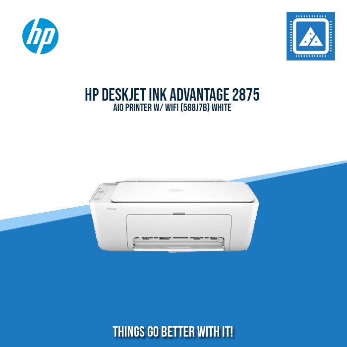 HP DESKJET INK ADVANTAGE 2875 AIO PRINTER W/ WIFI (588J7B) WHITE ...