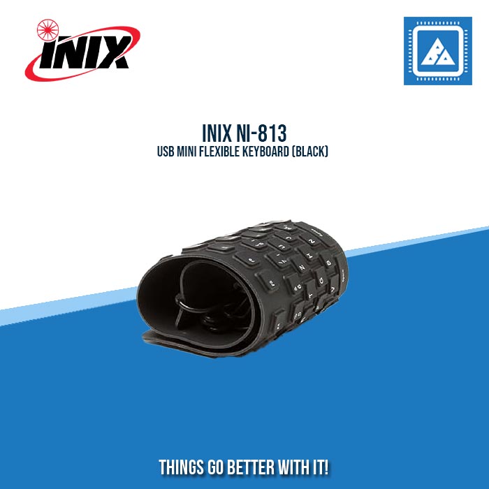 INIX NI-813 USB MINI FLEXIBLE KEYBOARD (BLACK) – BlueArm Computer Store