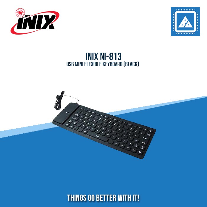 INIX NI-813 USB MINI FLEXIBLE KEYBOARD (BLACK) – BlueArm Computer Store