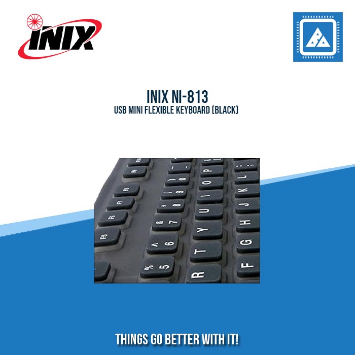 INIX NI-813 USB MINI FLEXIBLE KEYBOARD (BLACK) – BlueArm Computer Store