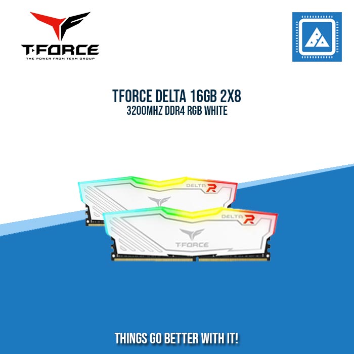 TFORCE DELTA RGB 16GB (8GBX2) 3200MHZ WHITE – BlueArm Computer Store