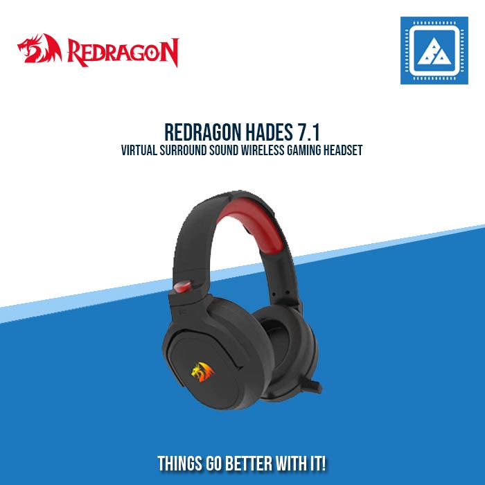 REDRAGON HADES 7.1 VIRTUAL SURROUND SOUND WIRELESS GAMING HEADSET ...