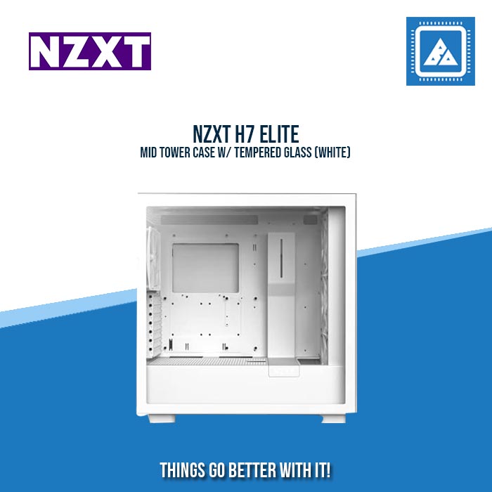 NZXT H7 ELITE MID TOWER CASE W/ TEMPERED GLASS (WHITE) – BlueArm ...