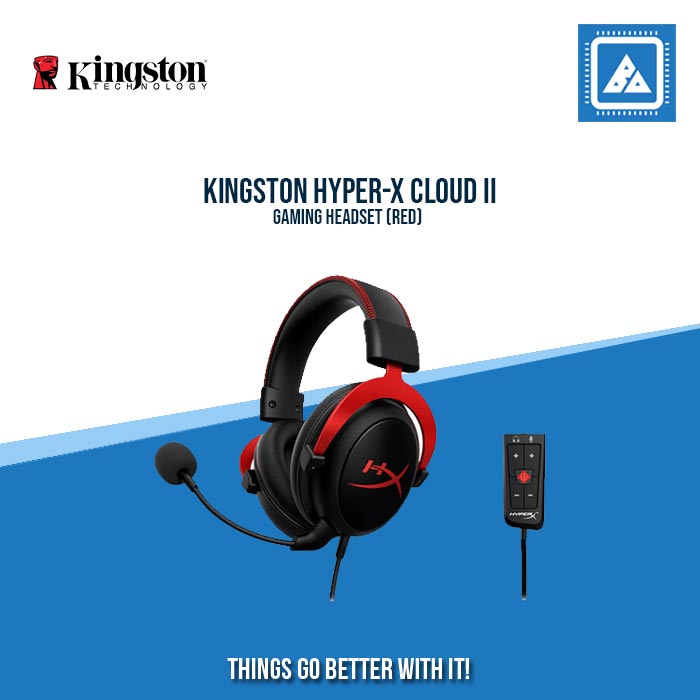 KINGSTON HYPER-X CLOUD II GAMING HEADSET (RED) – BlueArm Computer Store