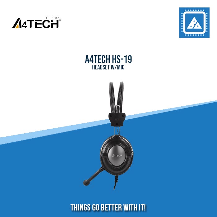 A4TECH HS-19 HEADSET W/MIC – BlueArm Computer Store