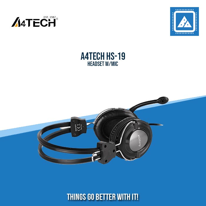 A4TECH HS-19 HEADSET W/MIC – BlueArm Computer Store