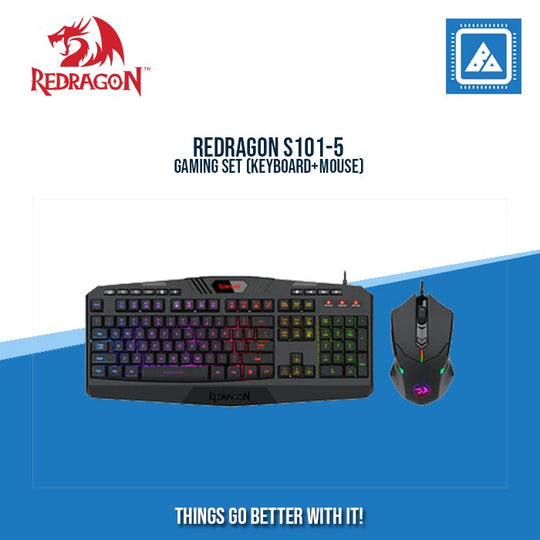 REDRAGON S101-5 GAMING SET (KEYBOARD+MOUSE) – BlueArm Computer Store