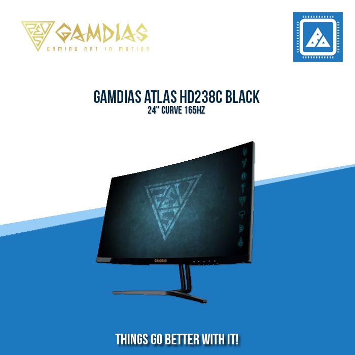 GAMDIAS ATLAS HD24C (24inch curve165hz) – BlueArm Computer Store