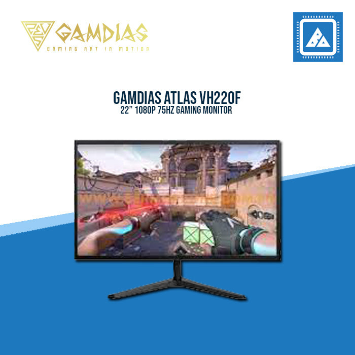 GAMDIAS ATLAS VH22F BLACK 22" FLAT 75HZ – BlueArm Computer Store