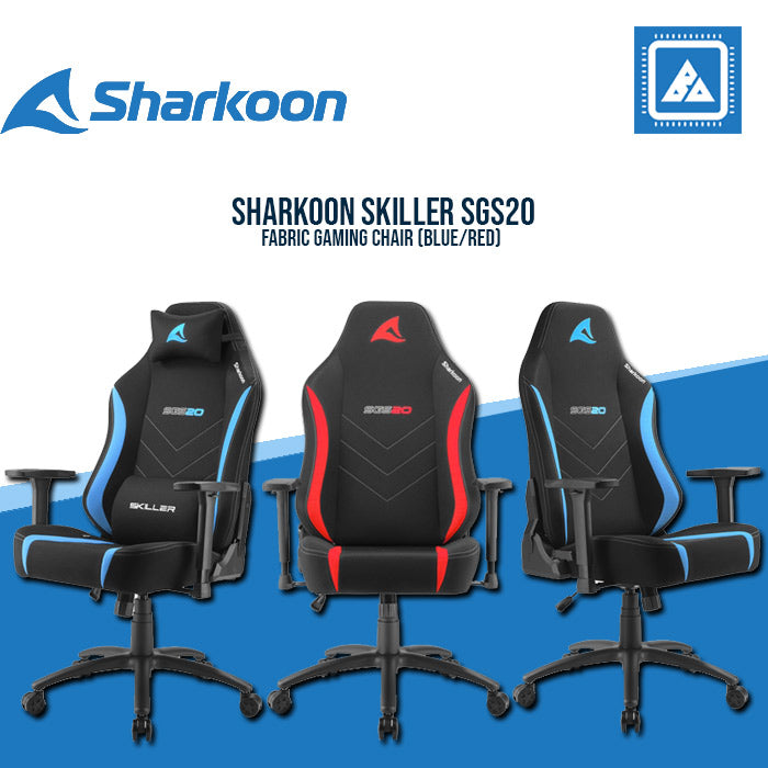 SHARKOON SKILLER SGS20 FABRIC GAMING CHAIR – BlueArm Computer Store