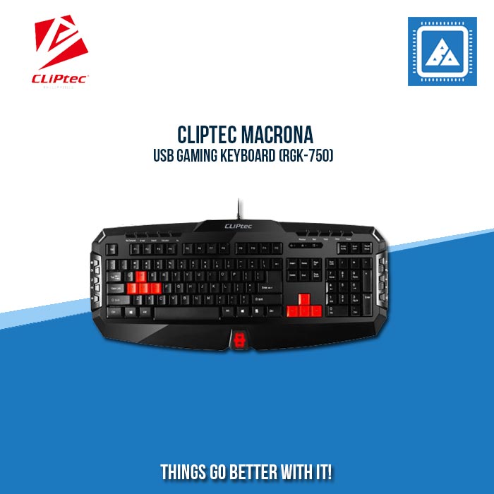 CLIPTEC MACRONA USB GAMING KEYBOARD (RGK-750) – BlueArm Computer Store