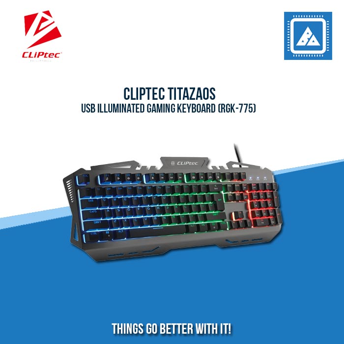 CLIPTEC TITAZAOS USB ILLUMINATED GAMING KEYBOARD (RGK-775) – BlueArm ...