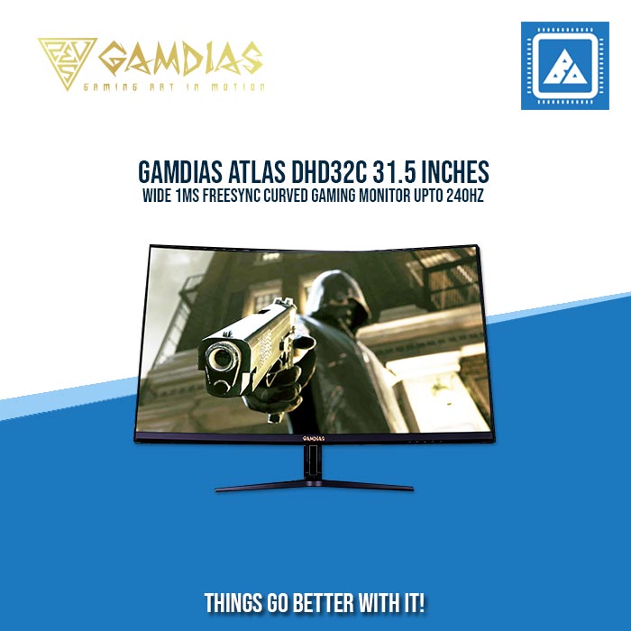 Gamdias Atlas DHD32C 31.5 Inches Wide 1MS Freesync Curved Gaming Monit ...