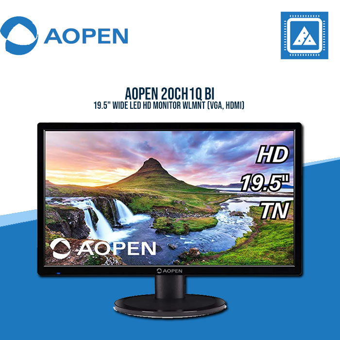 AOPEN 20CH1Q BI 19.5" WIDE LED HD MONITOR WLMNT (VGA, HDMI) – BlueArm ...