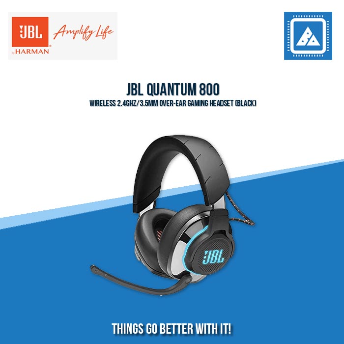JBL QUANTUM 800 WIRELESS 2.4GHZ/3.5MM OVER-EAR GAMING HEADSET (BLACK ...