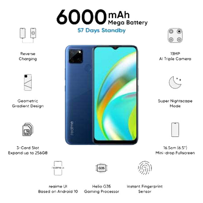 REALME C12 RMX2189 3GB/32GB MOBILE PHONE (BLUE) – BlueArm Computer Store