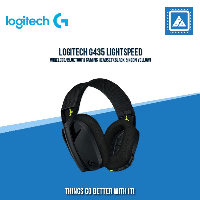 LOGITECH G435 LIGHTSPEED WIRELESS/BLUETOOTH GAMING HEADSET (BLACK & NE ...