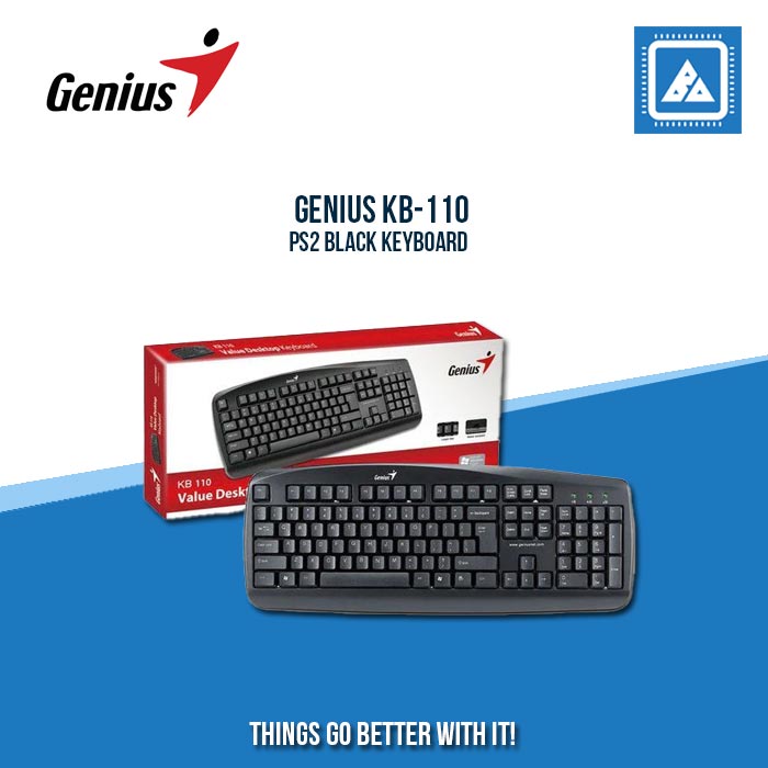 GENIUS KB-110 PS2 BLACK KEYBOARD – BlueArm Computer Store