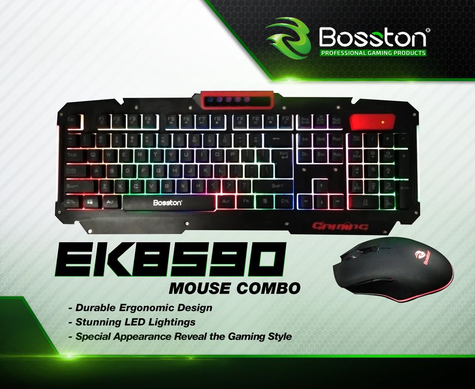 Bosston Ergonomic EK8590 RGB Mouse and Keyboard Combo – BlueArm ...