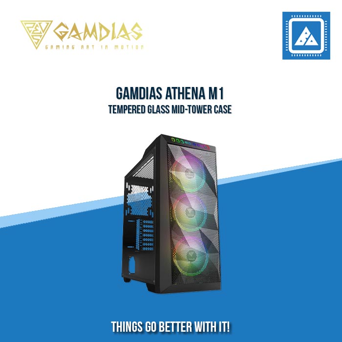 Gamdias ATHENA M1- Tempered Glass Mid-Tower CASE – BlueArm Computer Store