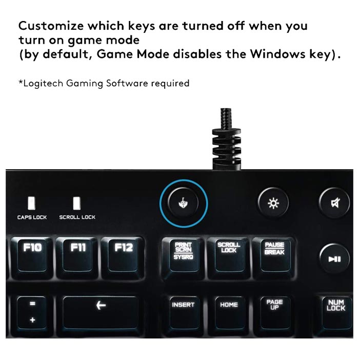 LOGITECH G610 ORION BLUE SWITCH BACKLIT MECHANICAL GAMING KEYBOARD ...