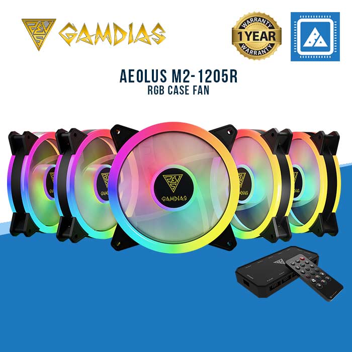 Gamdias AEOLUS M2-1205R RGB CASE Fan – BlueArm Computer Store