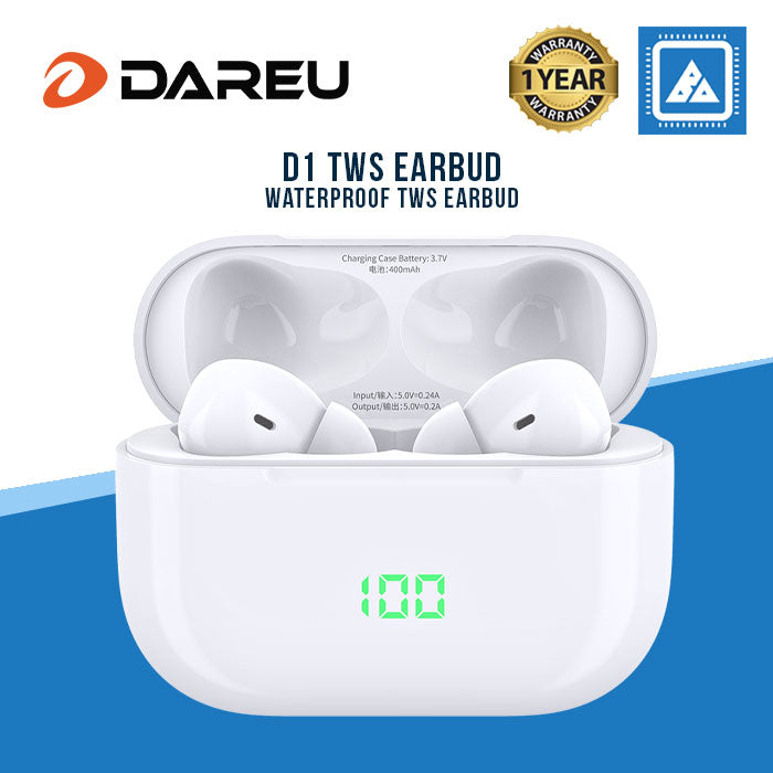 Dareu D1 – Waterproof TWS Earbud – BlueArm Computer Store