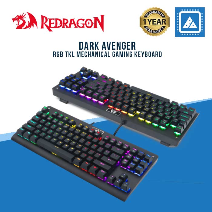 REDRAGON K568 RGB DARK AVENGER Mechanical Gaming Keyboard 87 Keys ...
