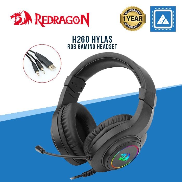 REDRAGON H260 HYLAS RGB GAMING HEADSET [BLACK] – BlueArm Computer Store