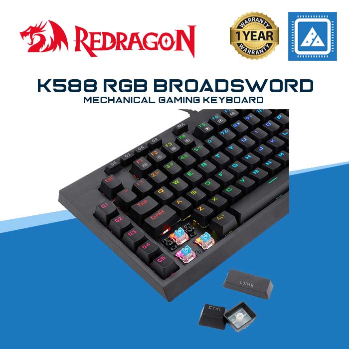 Redragon K588 RGB Broadsword Mechanical Gaming Keyboard – BlueArm ...