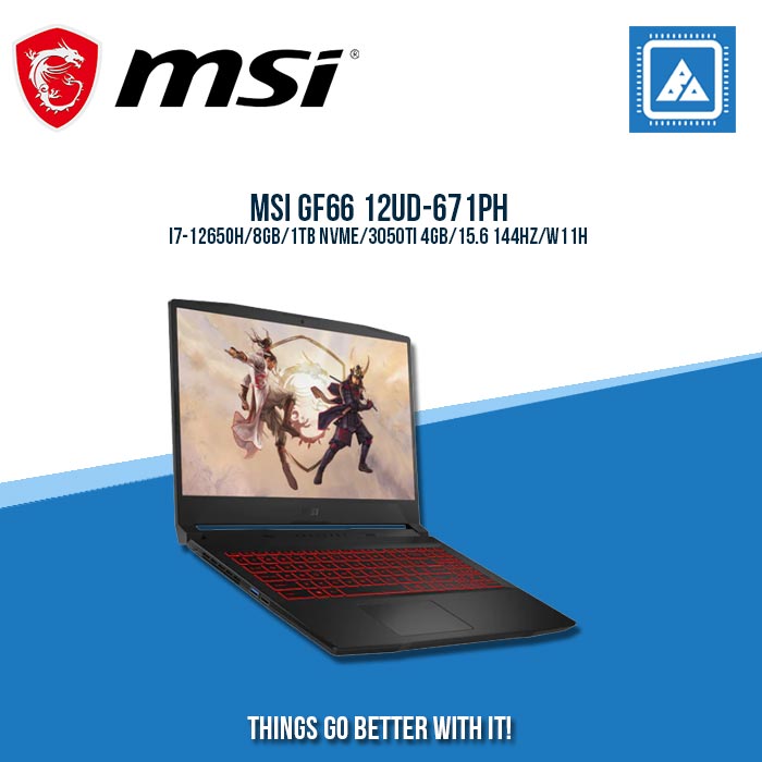 MSI GF66 12UD-671PH I7-12650H/8GB/1TB NVME/3050TI 4GB | BEST FOR GAMIN ...